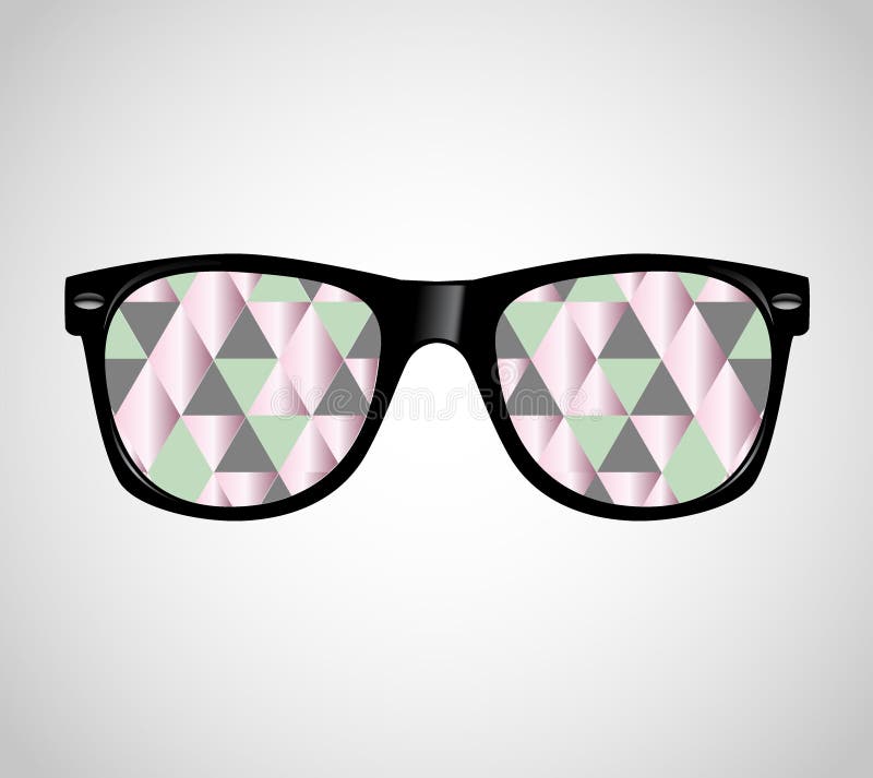 Sunglasses with Polygons Abstract Geometric Triangles. Cataract Vector ...
