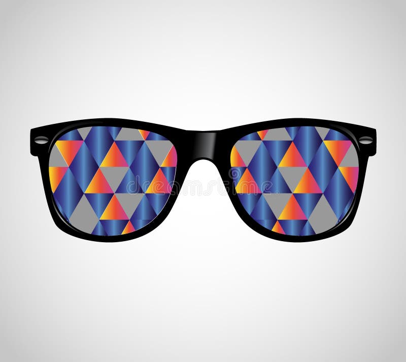 Sunglasses with Polygons Abstract Geometric Triangles. Cataract Vector ...