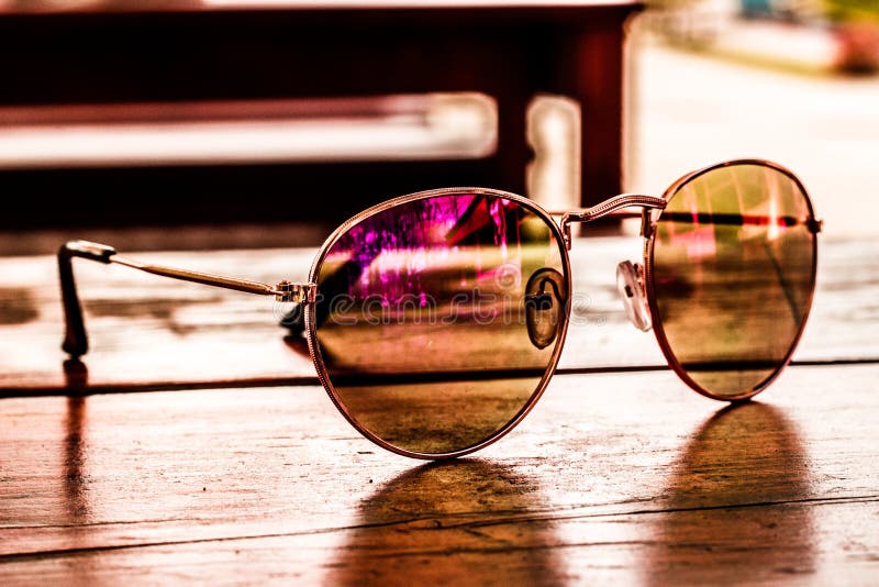 Sunglasses on the Table stock image. Image of pilot, table - 61928185