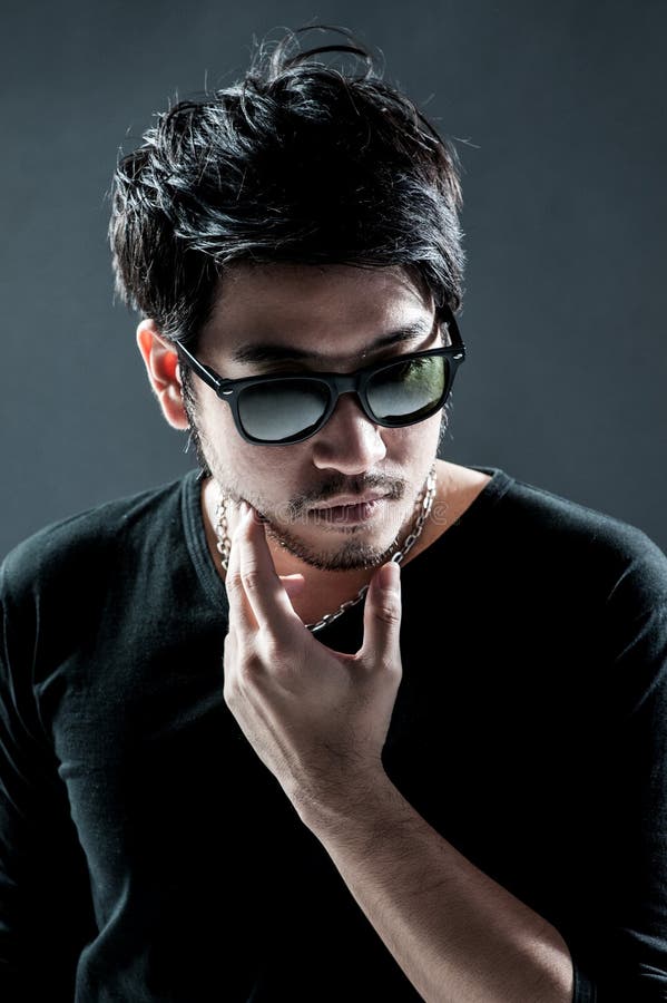 Sunglasses Young Man Model Fashion Stock Photo - Image of smiling ...