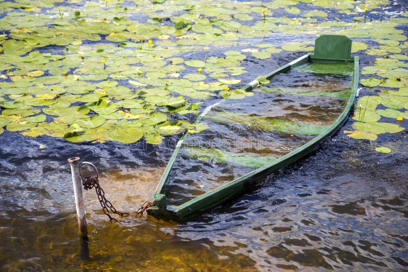 Sunk boat stock image. Image of insurance, environment - 26787365
