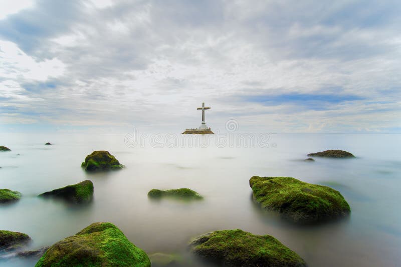 Sunken Cemetery with a Cloudy Blue Sky in the Background, in the ...