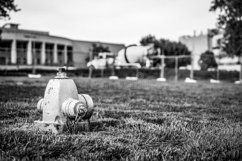 Sunken Low Level Dry Barrel Fire Hydrant in an Open Grassed Area Stock ...