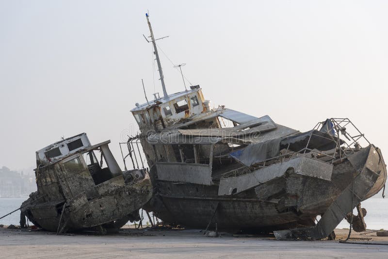 Old broken ships stock photo. Image of transport, leave - 103689822