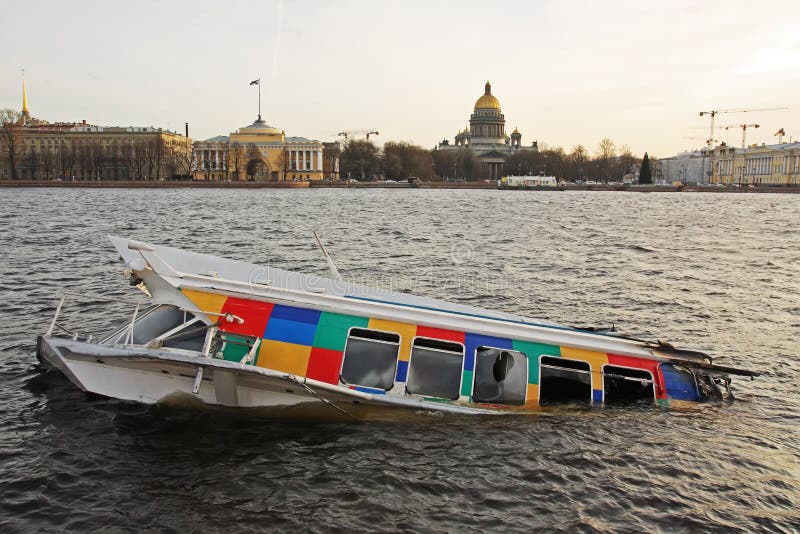 Sunken wreck after a crash stock image. Image of water - 7479191