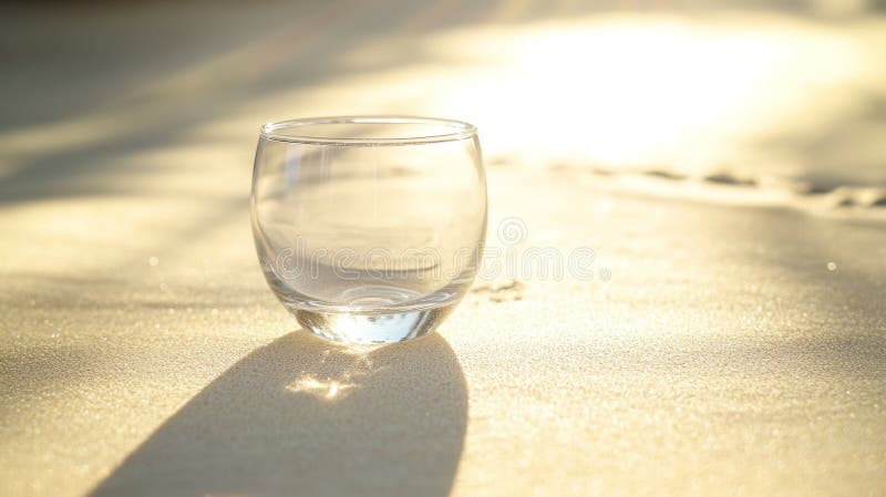 SunKissed Orb a Glass Sphere Reflecting Light on a Textured Sandy ...