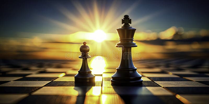 SunKissed Silhouettes of Chess Pieces a Dramatic Study in Light Shadow ...