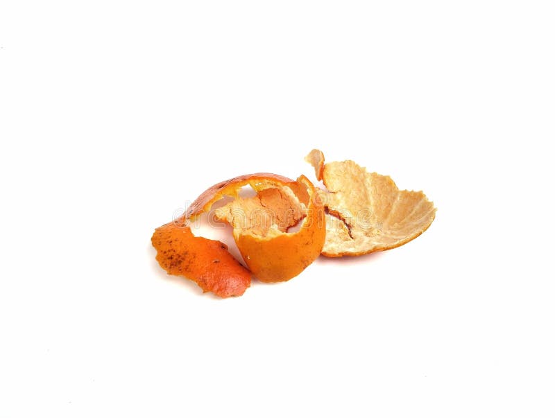 Sunkist Orange Peel Isolated on White Background Stock Photo - Image of ...