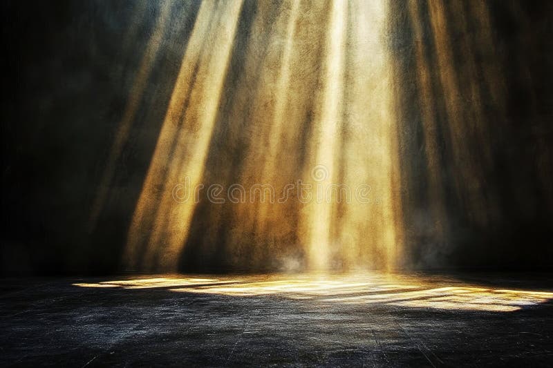 Sunlight Beams Illuminate Dramatic Empty Interior Stock Photos - Free ...