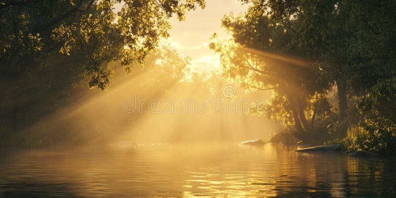 Sunlight Beams through the Water Background, Soft Rays of Light ...