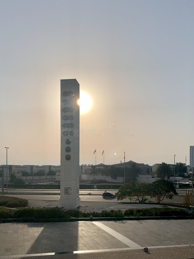 Sun Hide Behind the Floral Pole Stock Photo - Image of shadow ...