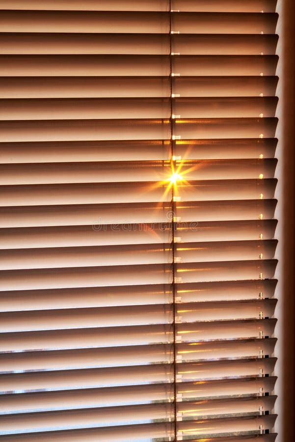 Sunlight Behind Horizontal Blinds Stock Image - Image of house ...