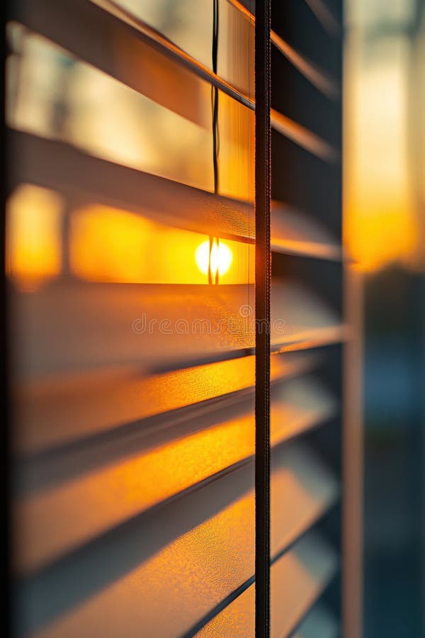 Sunlight through Blinds, Sunlight Filters through Modern Window Blinds ...