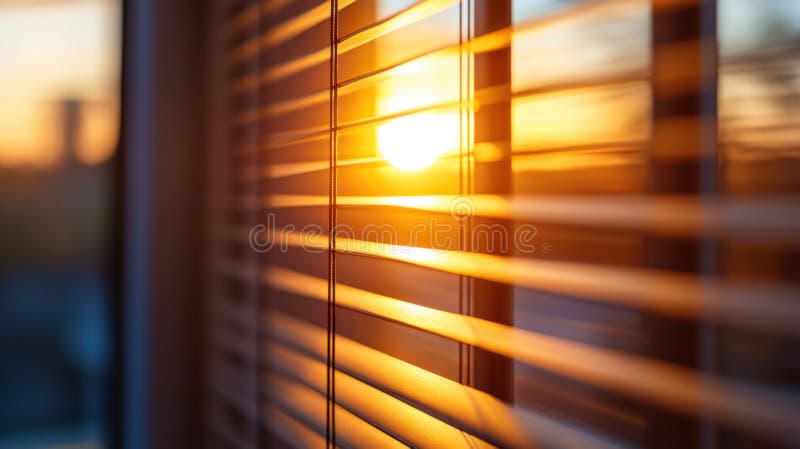 Sunlight through Blinds, Sunlight Filters through Modern Window Blinds ...
