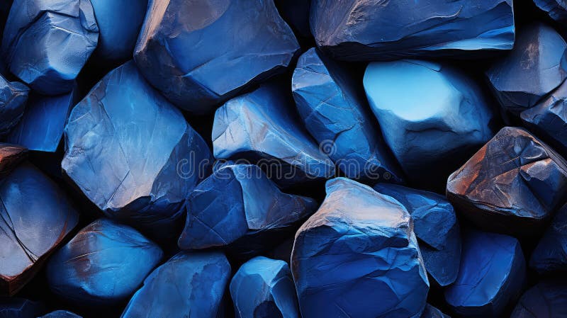 Blue Ice Rock Stones Set Vector Art Collection Stock Vector ...