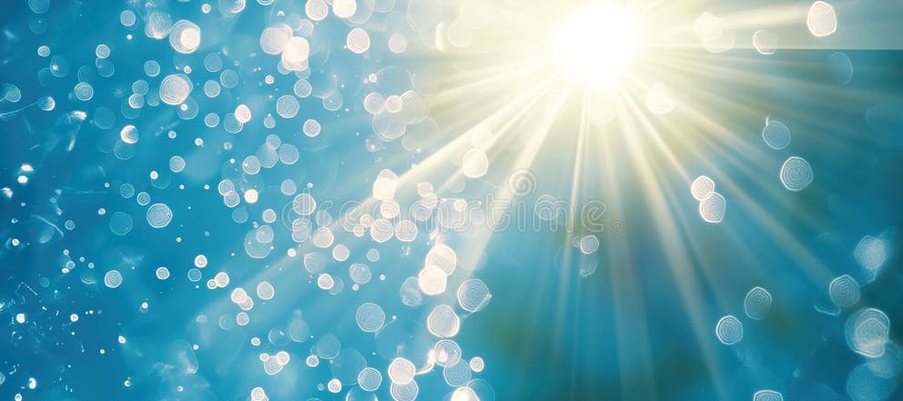 Sunlight in the Blue Sky Background, Ray, Bright, Shine Stock ...