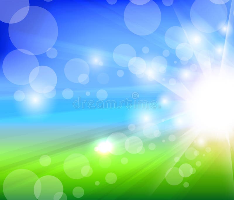 Sunlight Blurry Summer Background Stock Vector - Illustration of ...