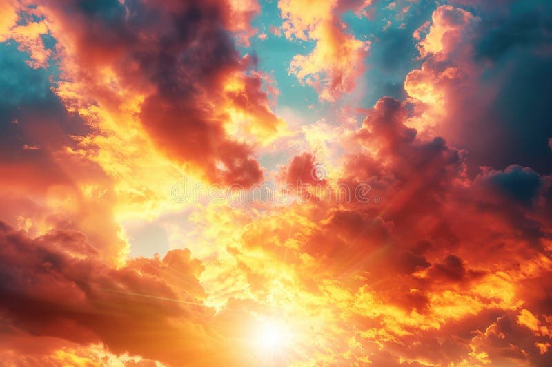 Sunlight Breaking through the Clouds, Perfect for Various Projects Stock Photo - Image of nature ...