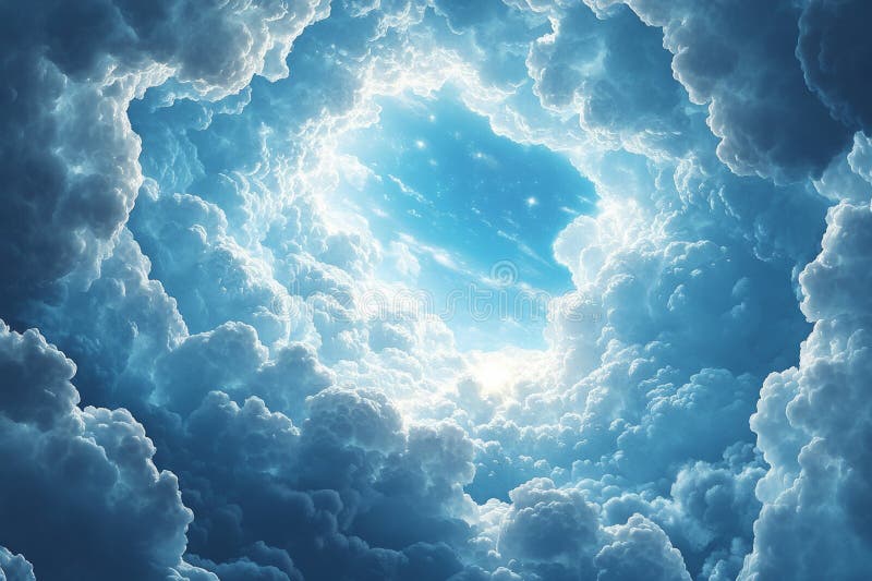 Sunlight is Breaking through Dramatic Clouds, Creating a Heavenly Scene Stock Image - Image of ...