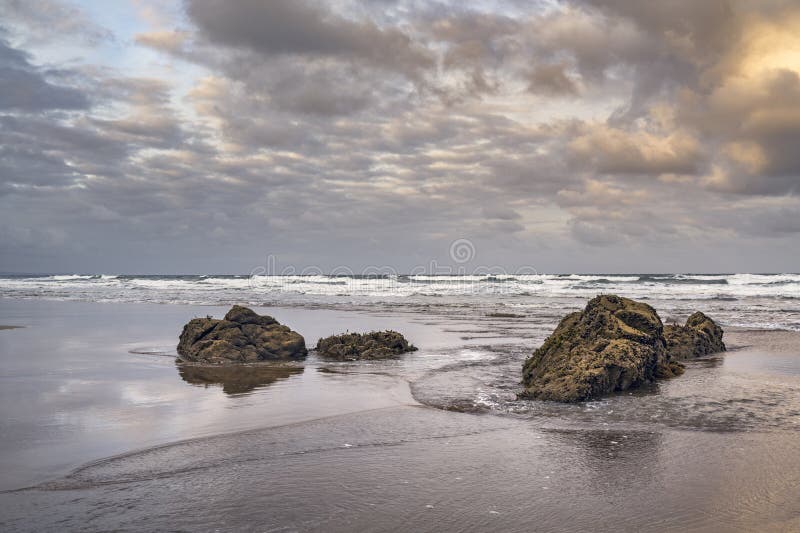 Sunlight Breaking through the Morning Clouds in Cornwall Stock Image ...