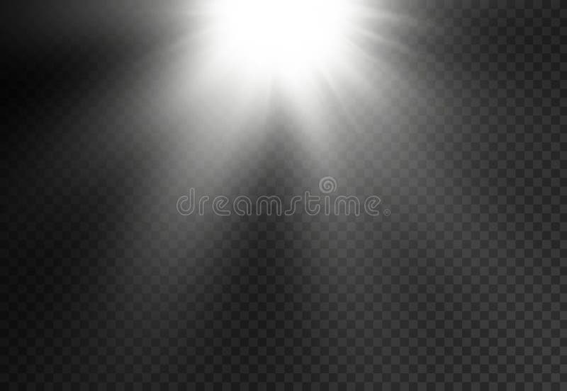 Sunlight Flash, Sun Rays, White Beam Light. Stock Vector - Illustration ...