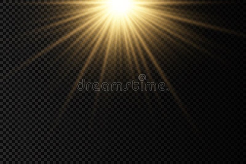Sunlight with Bright Explosion, Flare Sun Rays. Stock Vector ...