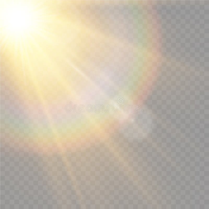 Sunlight with Bright Explosion, Sun Ray Light. Stock Illustration ...