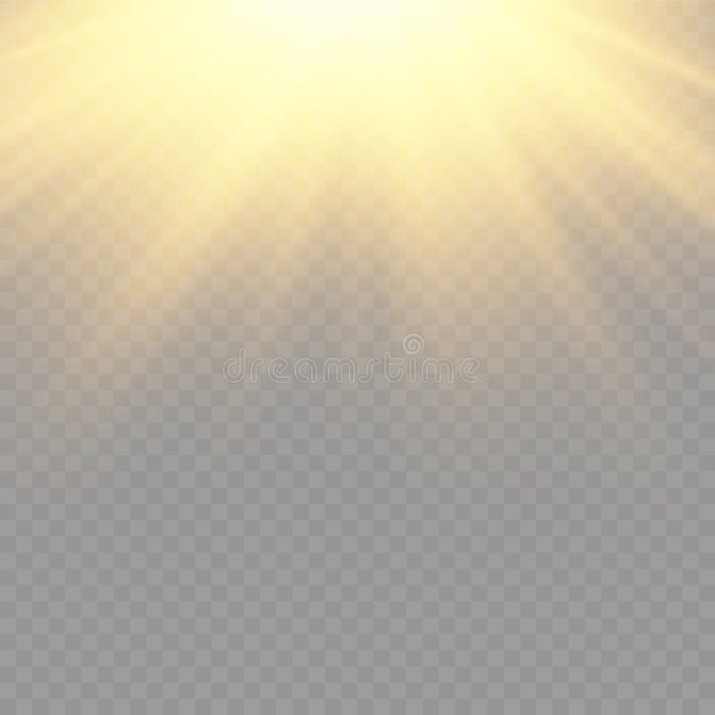 Sunlight with Bright Explosion, Sun Ray Light. Stock Illustration ...