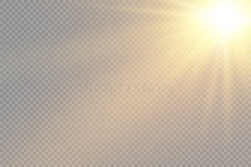 Sunlight with Bright Explosion, Sun Ray Light. Stock Illustration ...
