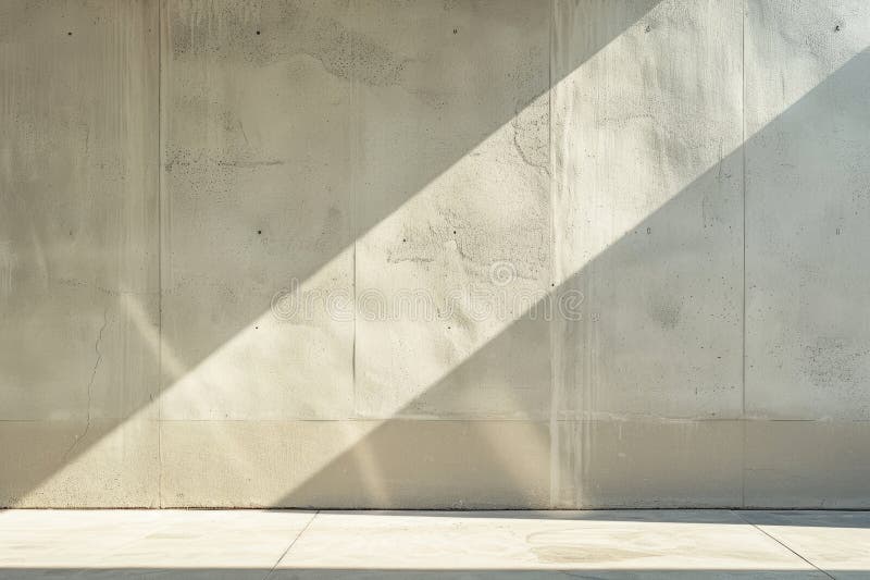 Sunlight Casting Diagonal Shadows on a Minimalist Concrete Wall Stock ...