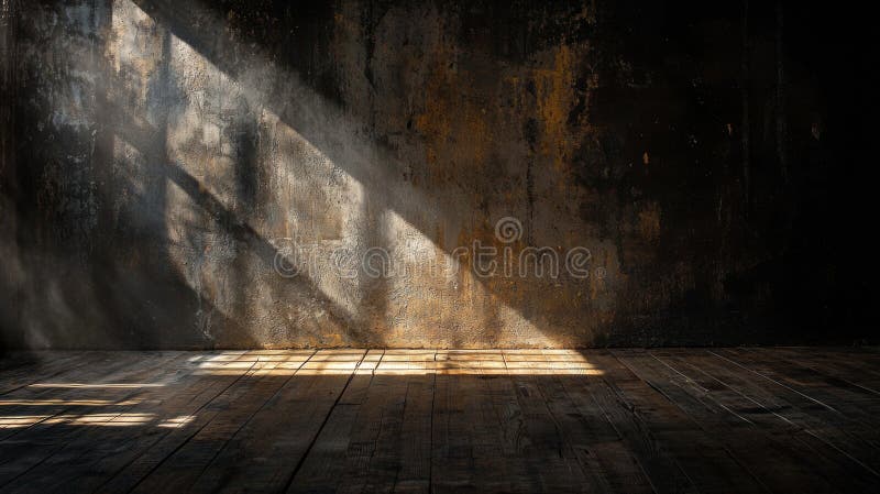 Sunlight Casting Dramatic Shadows on Textured Wall Stock Image - Image ...