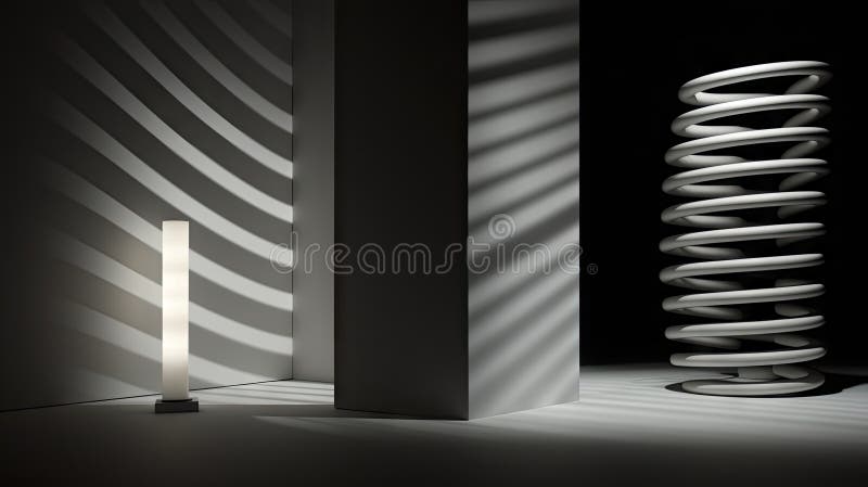 Sunlight Casting Elegant Shadows in a Modern Room. Stock Photo - Image ...
