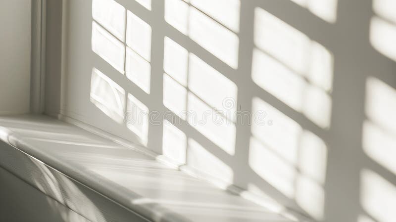 Sunlight Casting Shadow Patterns through Window on White Surface, Play ...