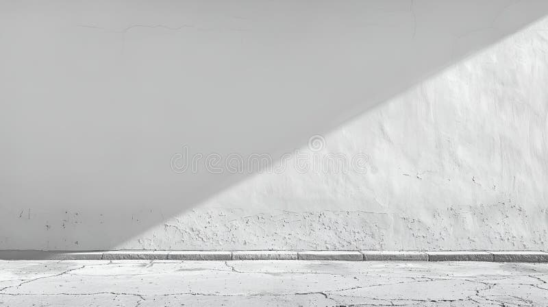 Sunlight Casting a Shadow on a White Wall Stock Illustration ...