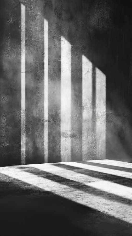 Vertical Slats Wood Wall for Contemporary Studio Room Design Stock ...