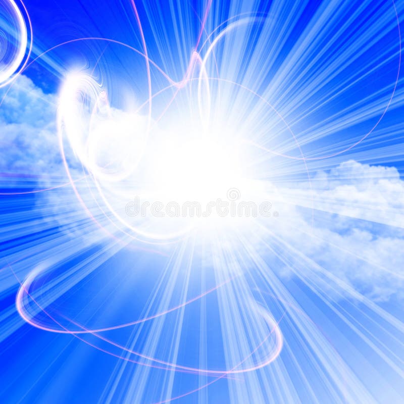 Sunlight in a Clear Blue Sky Stock Illustration - Illustration of ...