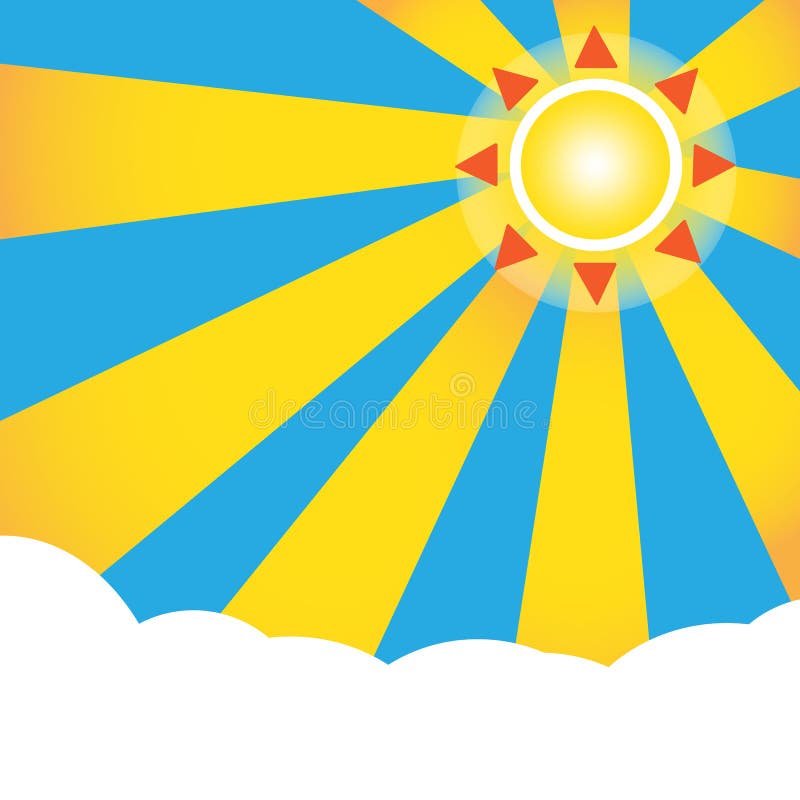 Sunlight and Cloud Abstract Cartoon Stock Vector - Illustration of ...