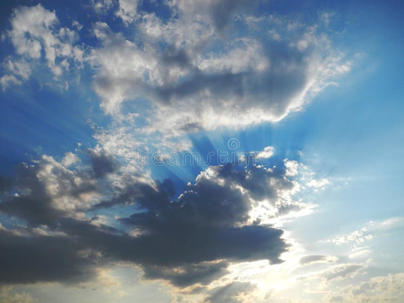 Sunlight and Clouds, Kruger, South Africa Stock Photo - Image of ...