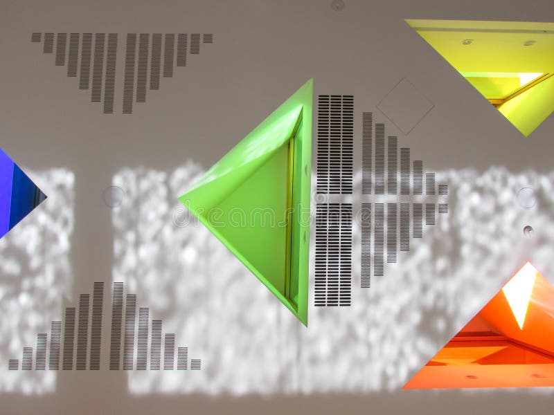 Sunlight Coming through the Colored Glass Window Overhead Stock Image ...