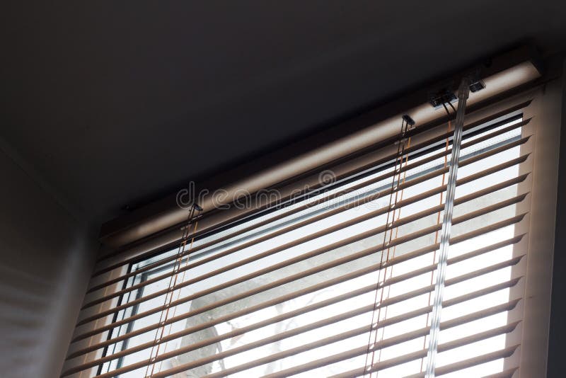 Sunlight Coming through Venetian Blinds by the Window . Stock Image ...