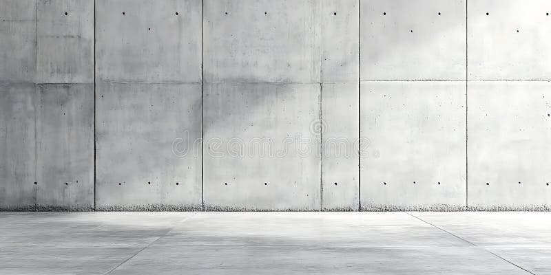 Sunlight Creates Bold Shadows on a Modern Concrete Wall in a Minimalist ...
