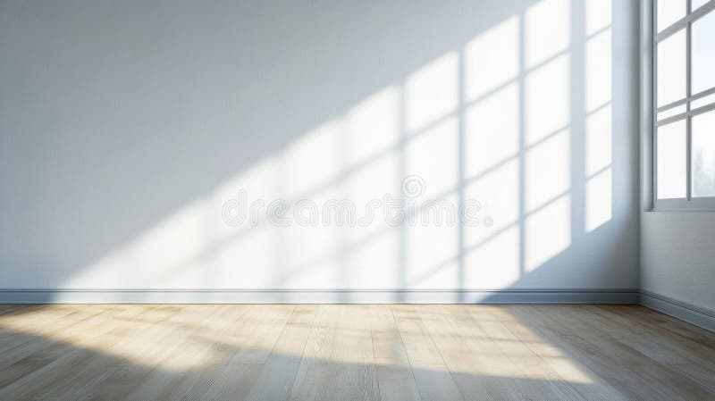 Sunlight Creates Patterns in Empty Room with Interior Decorating Theme ...