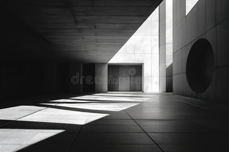 Sunlight Creating Shadows in Modern Concrete Building Stock ...