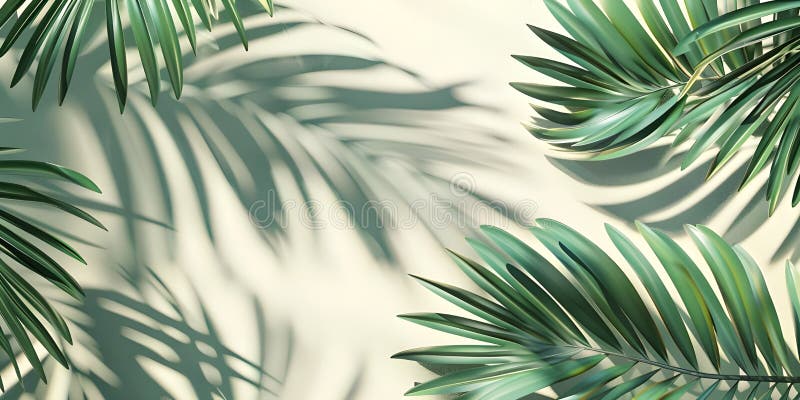 Sunlight Dappling through Lush Palm Leaves, Tropical Shadows and ...