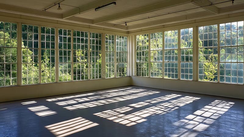 Sunlight Enters an Old Room with an Abandoned Interior and Vintage ...