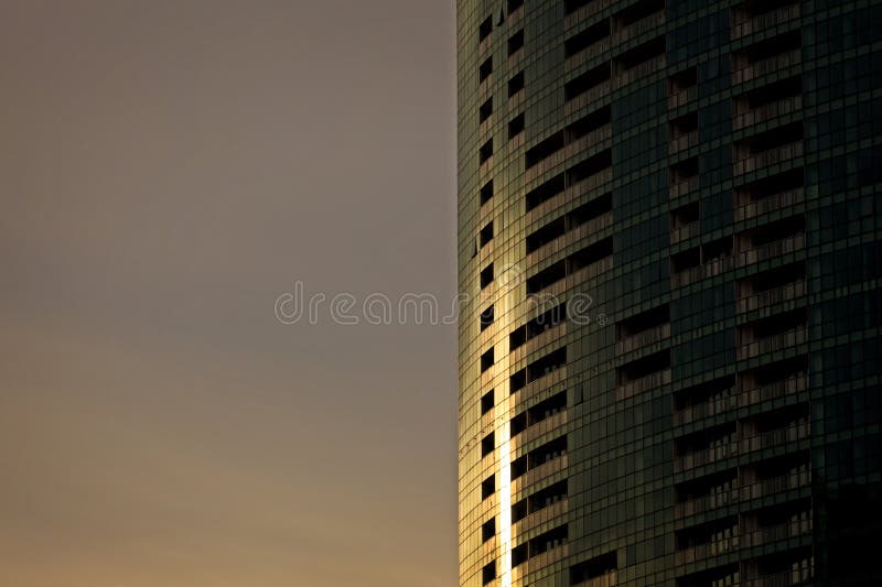 Sunlight at Evening on Glass Building Stock Photo - Image of mirror ...
