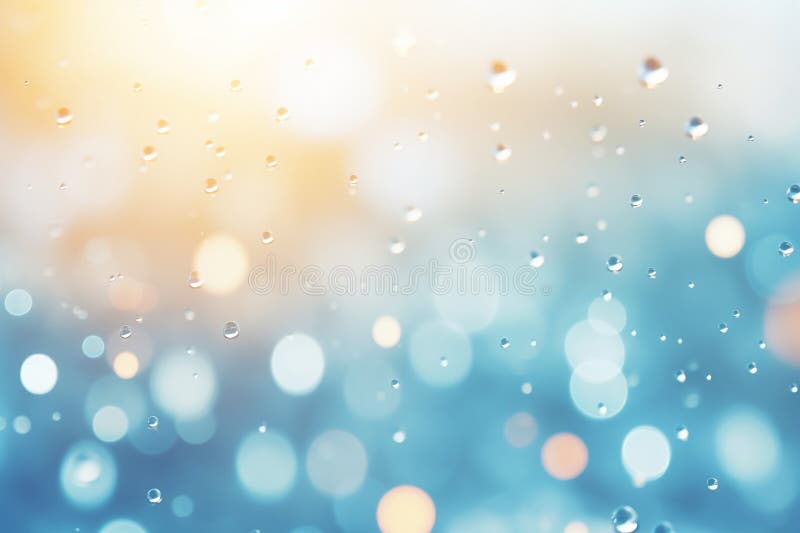 Sunlight Filtering through Abstract Raindrops from Above, Resulting in ...