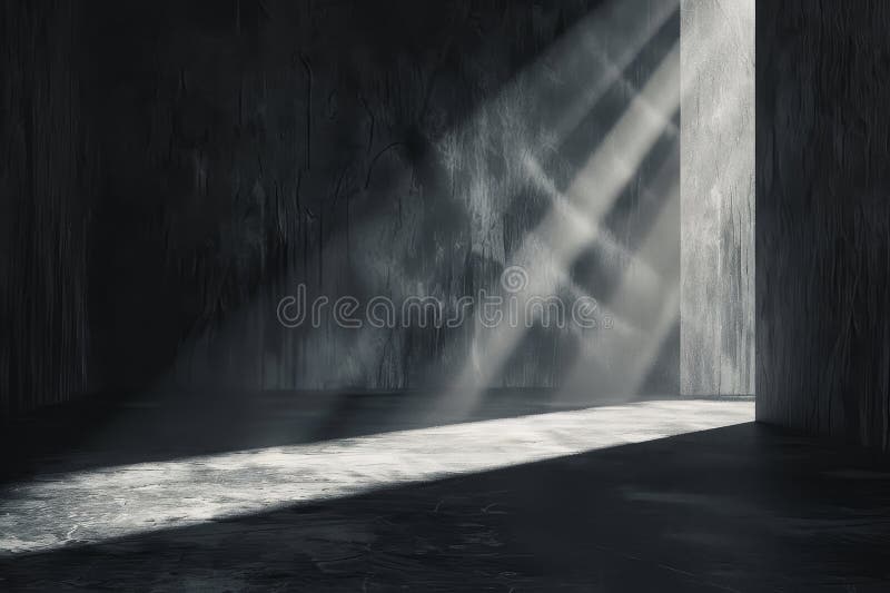 Sunlight Filtering through a Closed Door, Casting Shadow and Light ...