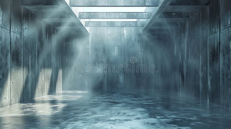 Sunlight Filtering through a Concrete Structure with Reflections on the ...