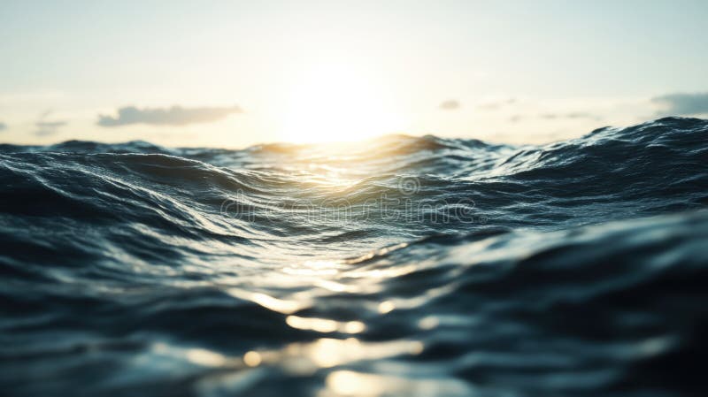 Sunlight Filtering through the Ocean Surface Stock Photo - Image of ...